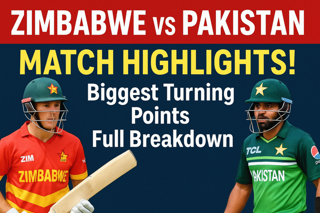Zimbabwe vs Pakistan 2025 Match Highlights | Latest Cricket News